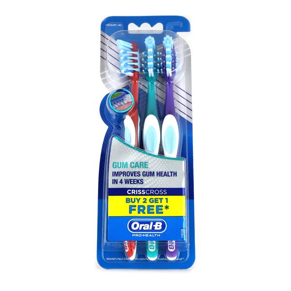 Oral-B Pro Health CrissCross Gum Care Toothbrush - Medium (Buy 2 Get 1 ...