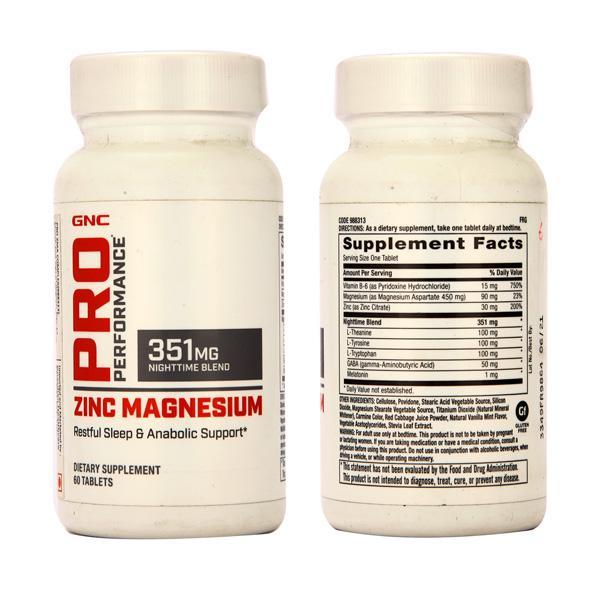 Buy GNC Pro Performance Zinc Magnesium 351 mg Tablets 60's Online at ...