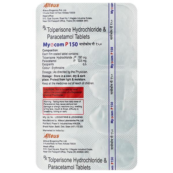 Buy MYOCOM P Tablet 10's Online - Price, Uses & SIde Effects | Netmeds