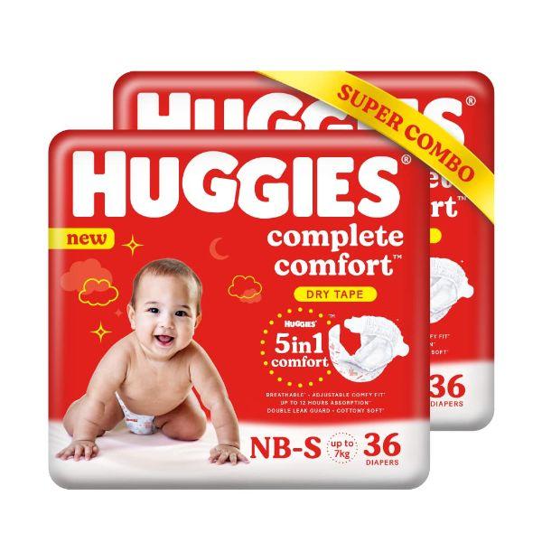 Buy Huggies Complete Comfort Dry Tape Baby Diaper Pants (NB-S) 36's Online at Best Price ...