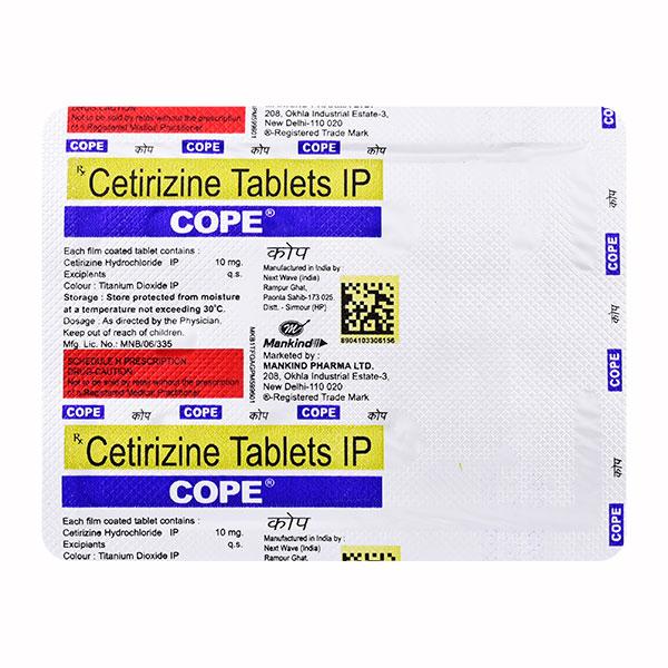 Cope 10mg Tablet 10'S