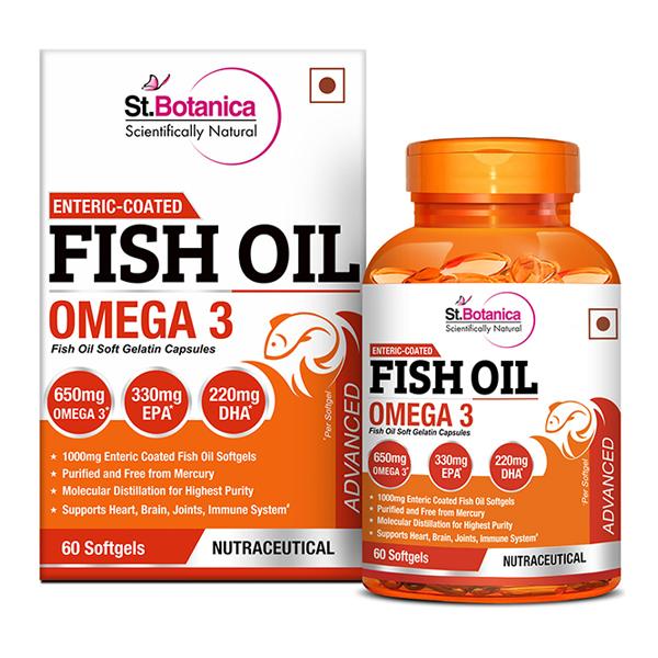 St.Botanica Enteric-Coated Fish Oil Omega 3 Softgels 60's