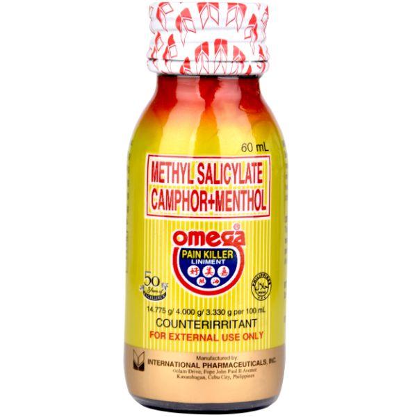 Omega Pain Killer Liniment (Methyl Salicylate Camphor + Menthol) 60 ml ...