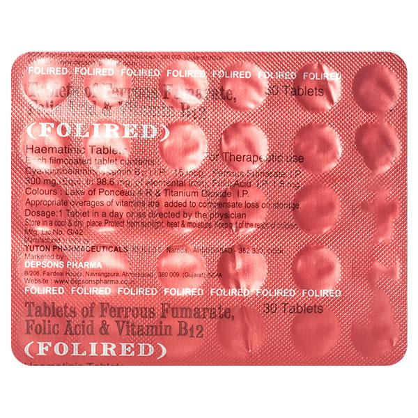 FOLIRED Tablet 30's Price, Uses, Side effects, Substitutes | Netmeds