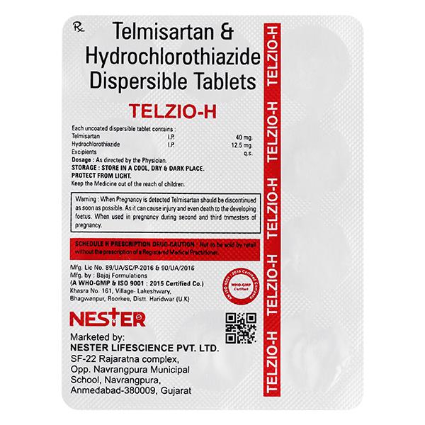 TELZIO H 40/12.5 Tablet 10's Price, Uses, Side effects, Substitutes ...
