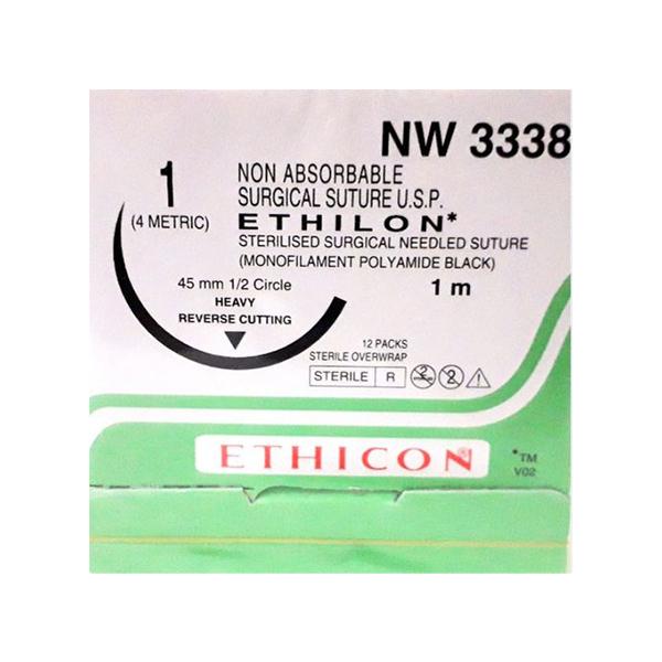 Johnson & Johnson Ethicon Ethilon Non Absorbable Surgical Suture (1 mtr ...