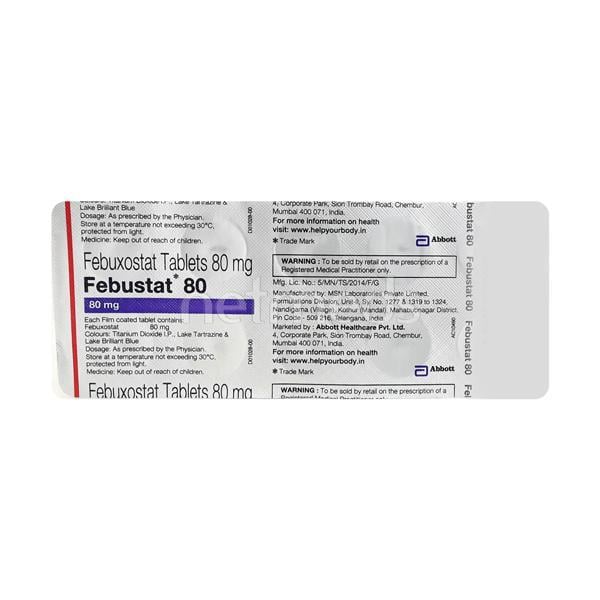Febustat 80mg Tablet 10'S