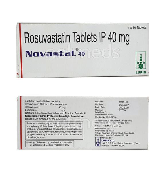 Novastat 40mg Tablet 10'S