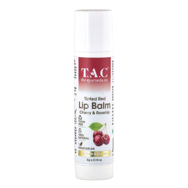 Buy TAC The Ayurveda Co. Lip Balm - Tinted Red Cherry & Roship 5 gm ...