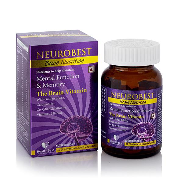 Buy HealthBest NeuroBest Brain Nutrition Softgel Capsule 60's Online at ...