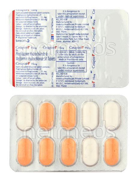 Cetapin P 15mg Tablet 10'S