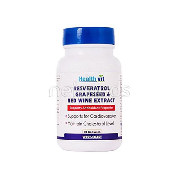 HealthVit Resveratol Grapeseed & Red Wine Extract Capsules 60's online ...