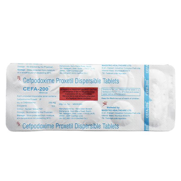 Cefa 200mg Tablet 10'S