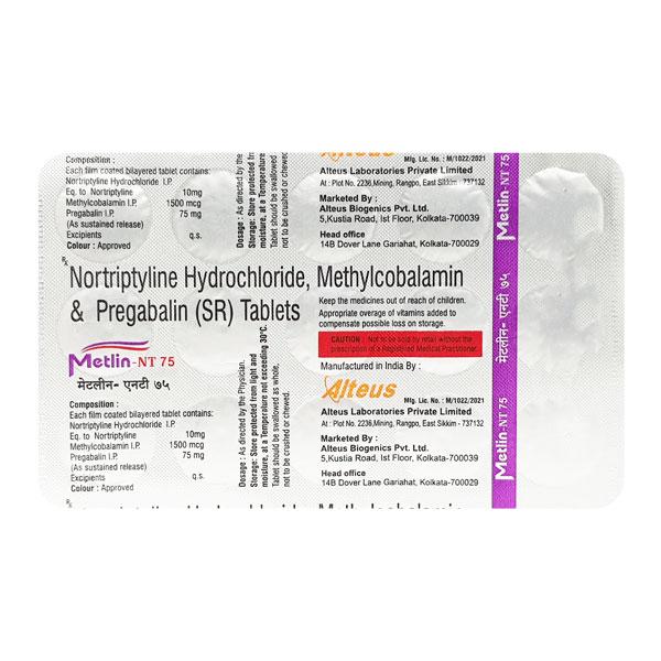 METLIN NT Tablet 15's Price, Uses, Side effects, Substitutes | Netmeds
