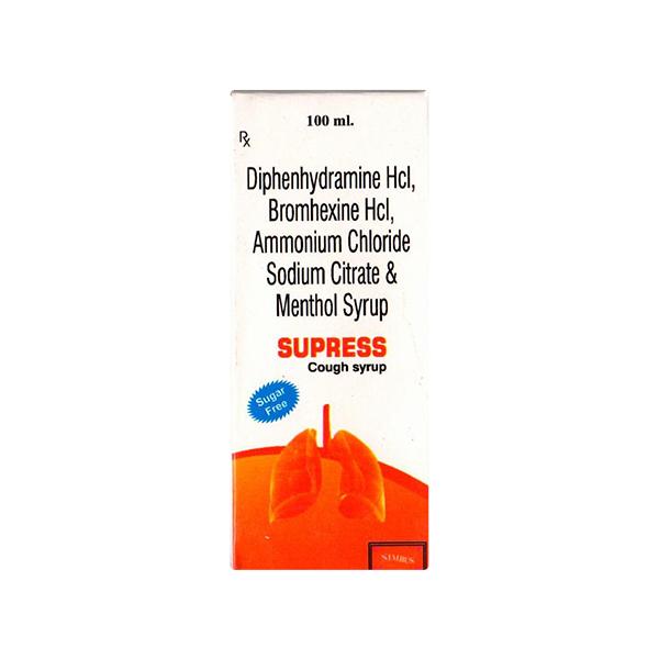 Buy SUPRESS Sugar Free COUGH Syrup 100ml Online at Upto 25% OFF | Netmeds