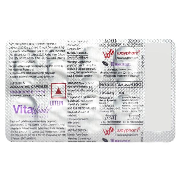 VITAWOODS LUTEIN Capsule 10's : Uses, Side Effects, Price | Netmeds