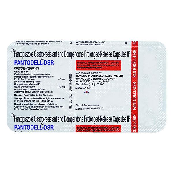 PANTODELL DSR Capsule 10's Price, Uses, Side effects, Substitutes | Netmeds