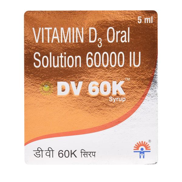 DV 60 K Syrup 5ml Price, Uses, Side effects, Substitutes | Netmeds