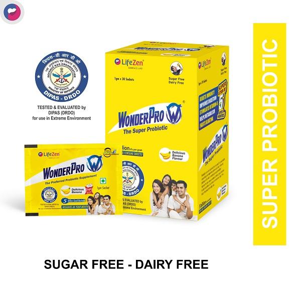 Buy LifeZen Wonder Pro Probiotic Powder - Banana (Pack of 30 x 1 gm ...