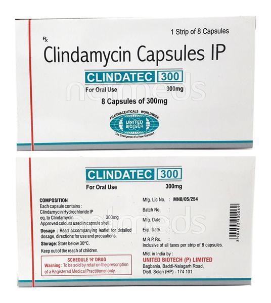 Clindatec 300mg Capsule 8'S