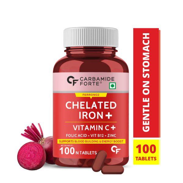 Buy CF Ferronoz Chelated Iron+ with Vitamin C+ Veg Tablet 100's Online ...