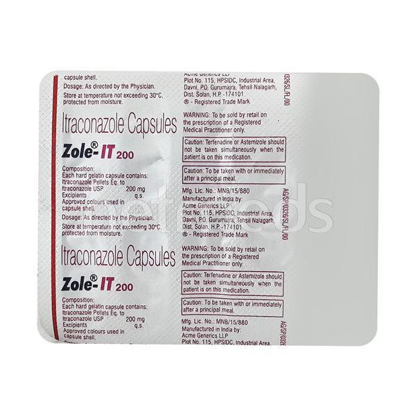 Zole IT 200mg Capsule 7'S