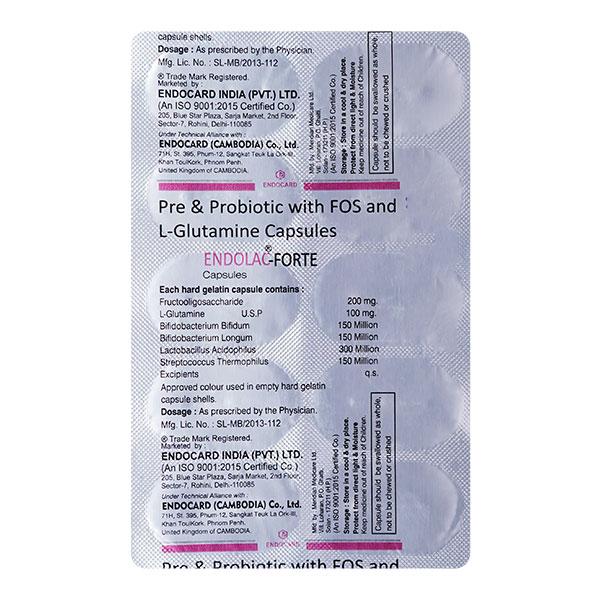 Buy ENDOLAC FORTE Capsule 10's Online at Upto 25% OFF | Netmeds