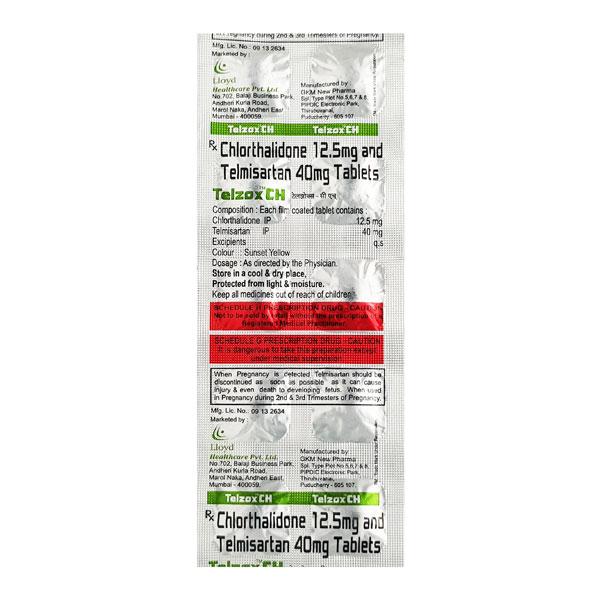 Telzox CH Tablet 10'S : Price, Uses, Side Effects | Netmeds