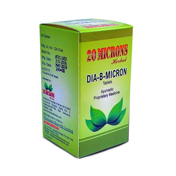 20 Microns Herbal Dia-B-Micron Tablet 60's