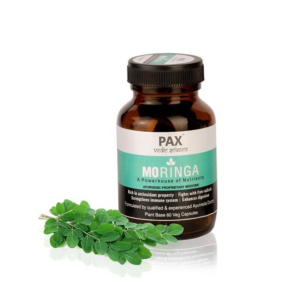 Buy PAX Vedic Science Moringa Veg Capsule 60's Online at Best Price - Herbal Supplement