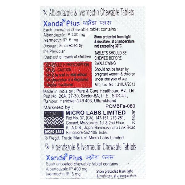 Buy Xenda Plus Tablet 1'S Online at Upto 25% OFF | Netmeds