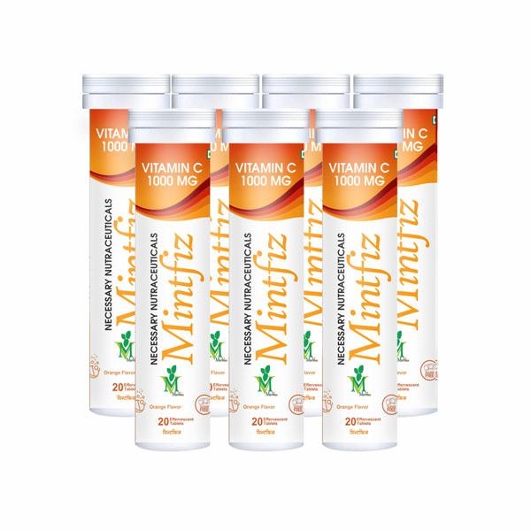 Mint Veda Mintfiz Vitamin C 1000 mg Effervescent Tablet - Orange ...