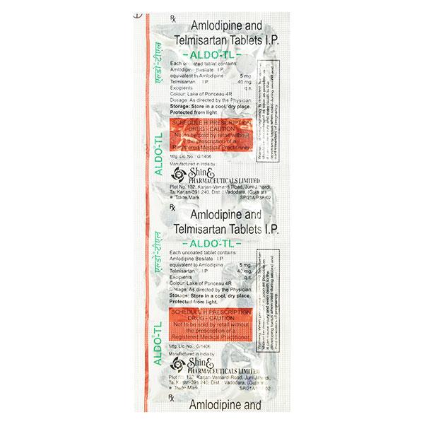 Aldo TL 5mg/40mg Tablet 10'S