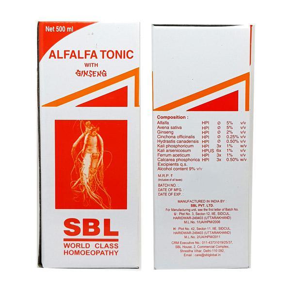 SBL Alfalfa Tonic with Ginseng 500ml – Boost Energy & Health | Netmeds