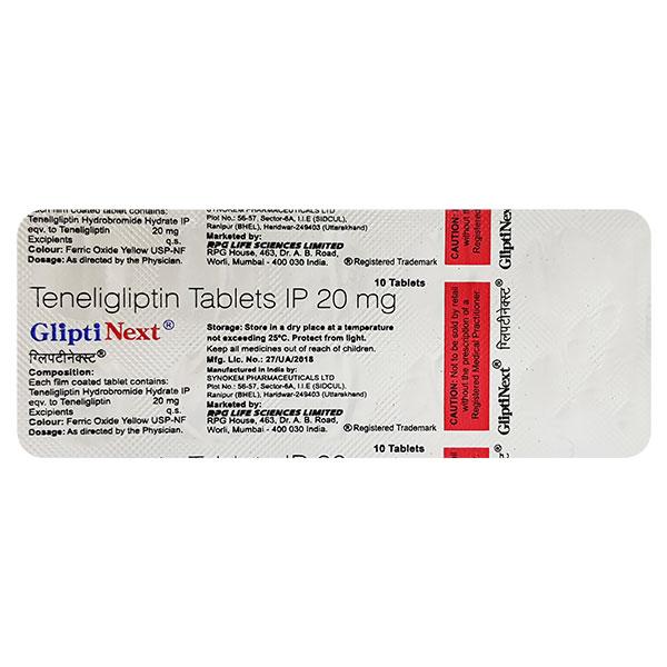 GLIPTINEXT 20mg Tablet 10's
