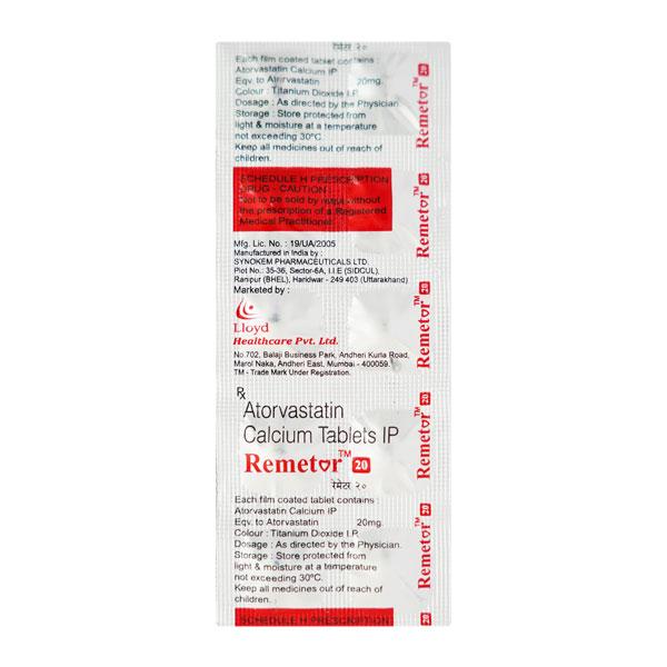 Buy Remetor 20mg Tablet 10'S Online at Upto 25% OFF | Netmeds