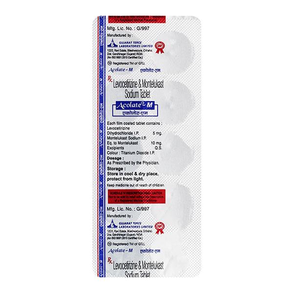 Buy ACOLATE M Tablet 10's Online at Upto 25% OFF | Netmeds