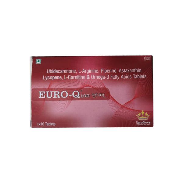 EURO Q 100 Tablet 10's Price, Uses, Side effects, Substitutes | Netmeds