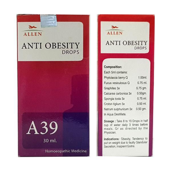 Buy Allen A39 Anti Obesity Drops 30 ml online at best price-Homeopathy