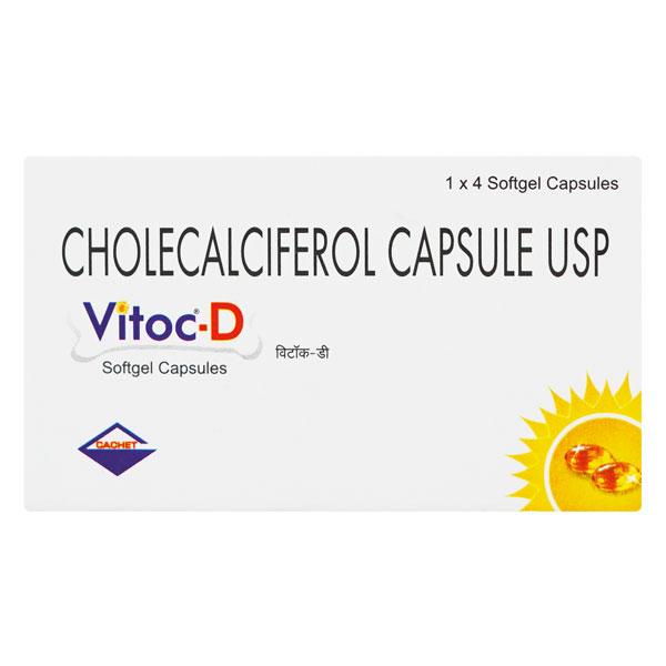 Vitoc D 60000IU Softgel 4'S : Uses, Side Effects, Price | Netmeds