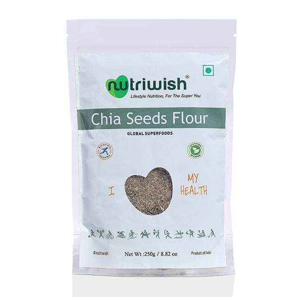 Nutriwish Chia Seeds Flour 250 gm Online at Best Price - Healthy Snacks