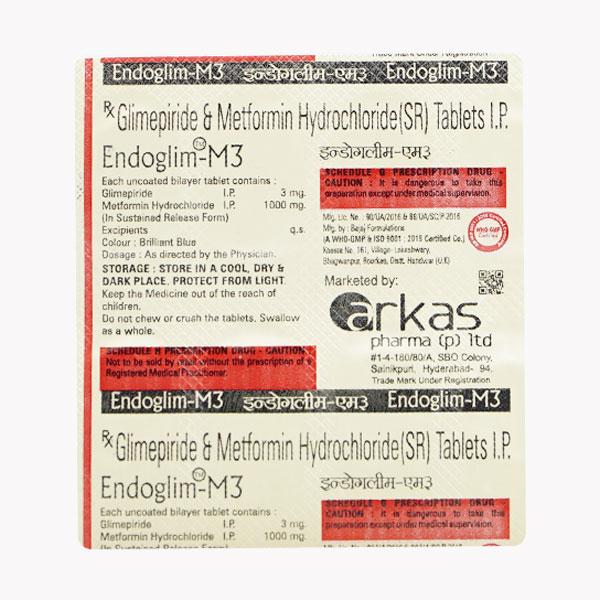 ENDOGLIM M3 500 Tablet 10's