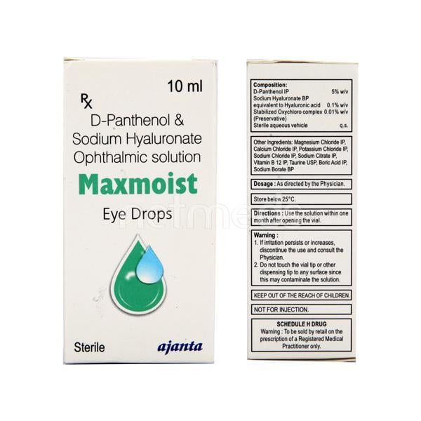 Maxmoist Eye Drops 10ml : Price, Uses, Side Effects | Netmeds