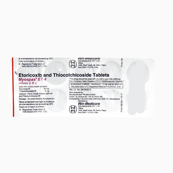 Myospas ET Tablet 10'S : Uses, Side Effects, Price | Netmeds