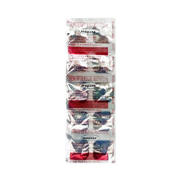 BROM 2.5mg Tablet 10's Price, Uses, Side effects, Substitutes | Netmeds