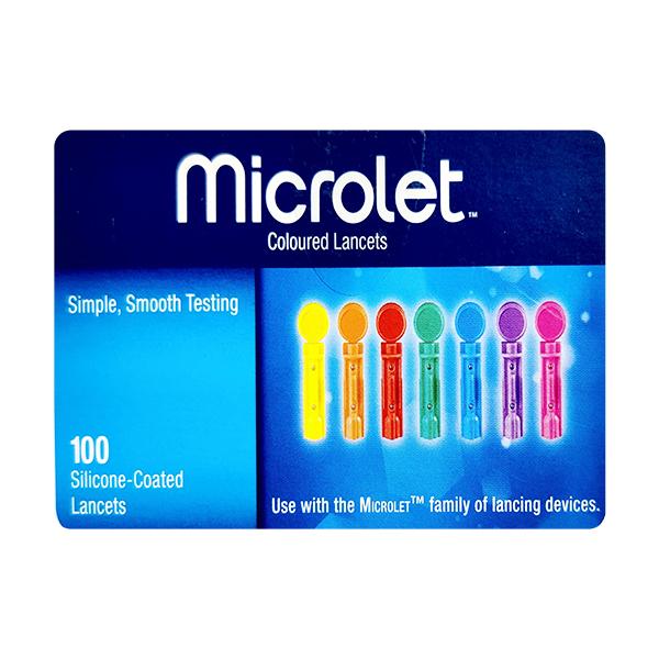 Buy Microlet Coloured Lancets 100's for Comfortable Blood Sampling ...