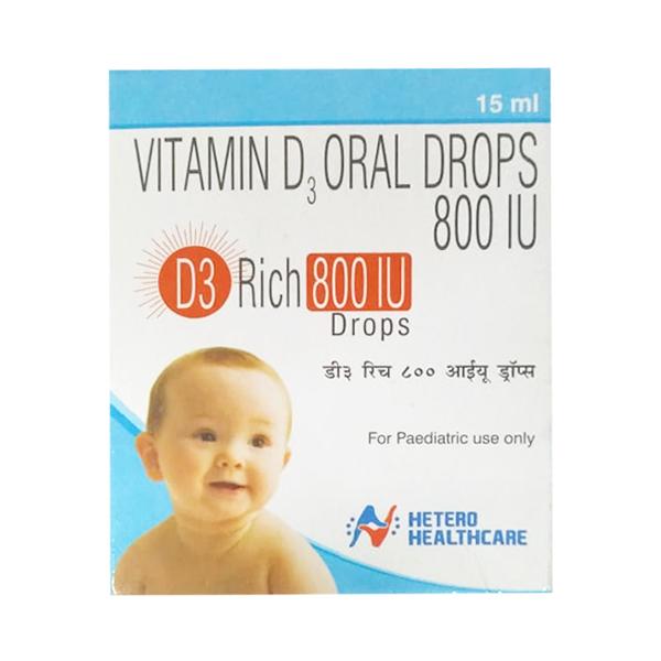 D3 Rich Drops 15ml : Uses, Side Effects, Price | Netmeds