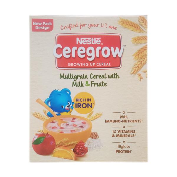 Nestle Ceregrow (3-6 years) Multigrain Cereal With Milk & Fruits Powder ...