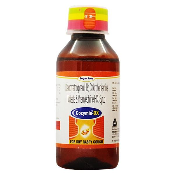Buy Cozymin DX Sugar Free For Dry Raspy Cough Syrup 100ml Online at ...