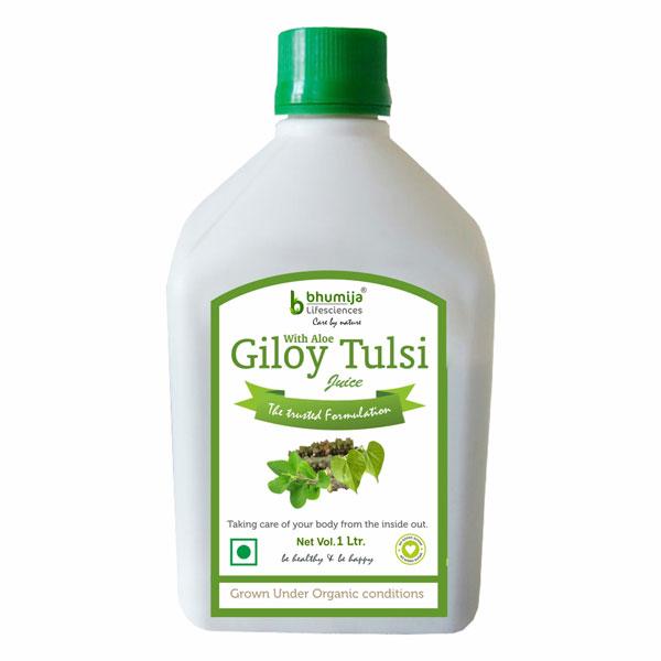 Bhumija Lifesciences Giloy Tulsi with Aloe Juice 1 litre
